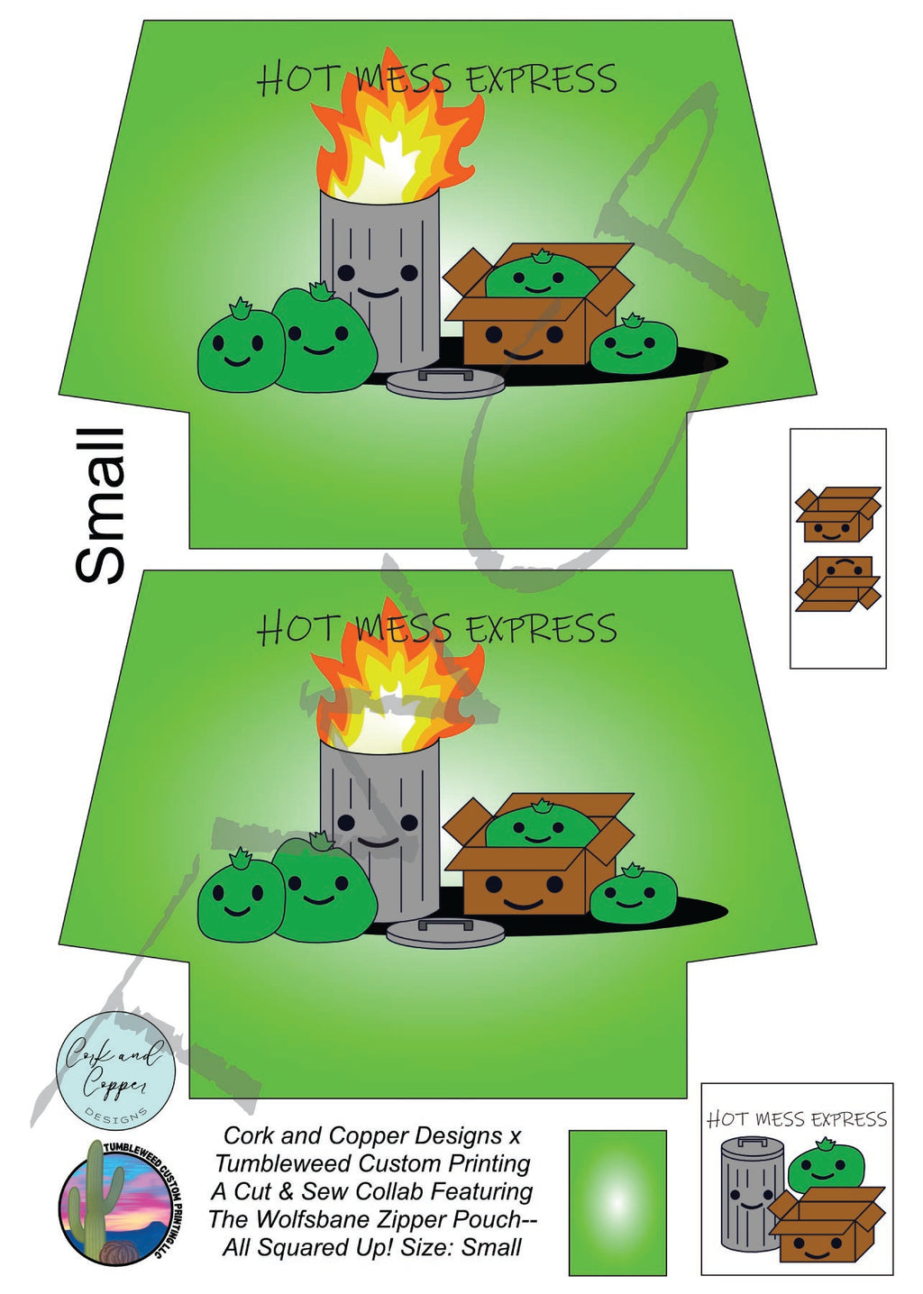 Cork & Copper Designs - The Wolfsbane Zipper Pouch - Hot Mess Express ...