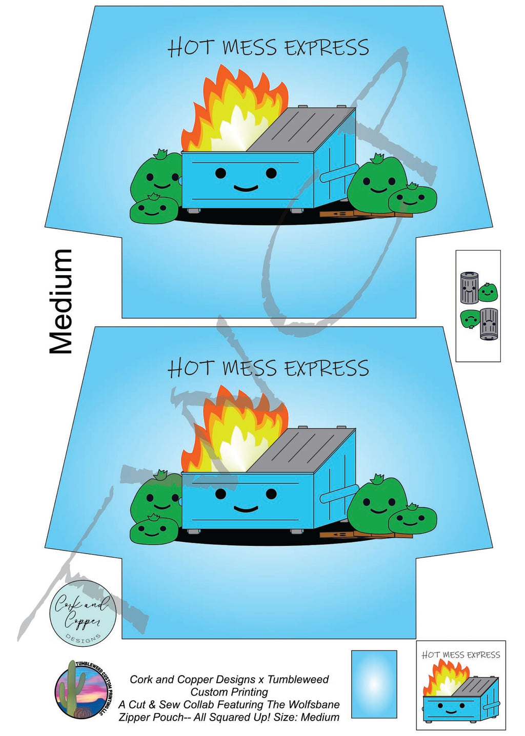 Cork & Copper Designs - The Wolfsbane Zipper Pouch - Hot Mess Express ...